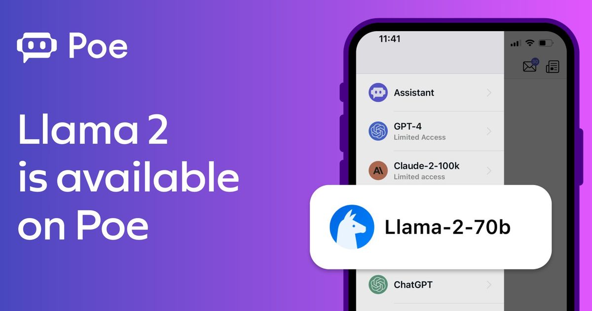 Poe chatbot service expands support for Meta Llama 2 models | AlternativeTo