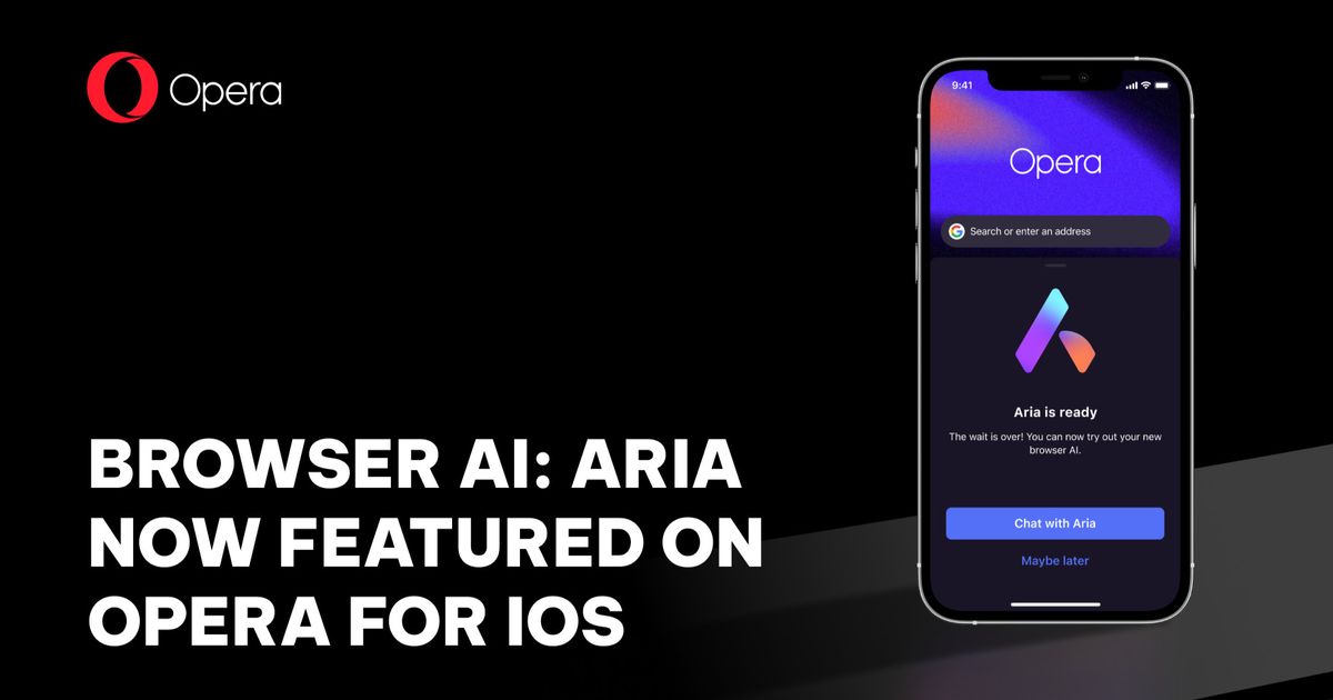 Opera's AI feature Aria is now available for iOS users, expanding reach ...