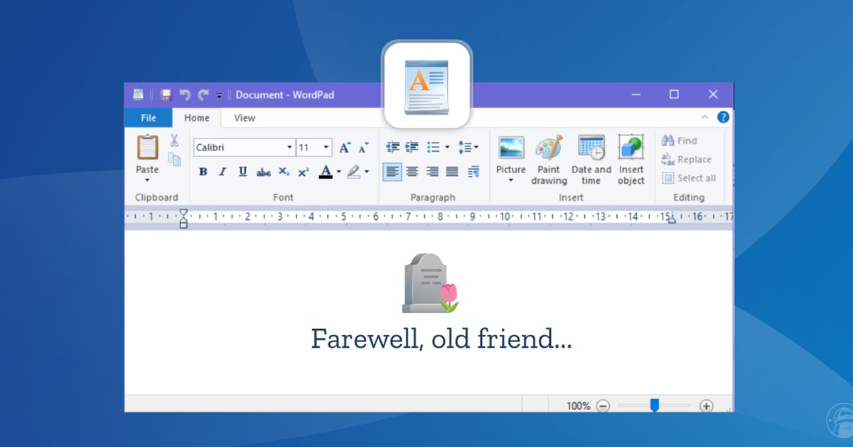 Microsoft has finally announced the end of the road for WordPad, a ...