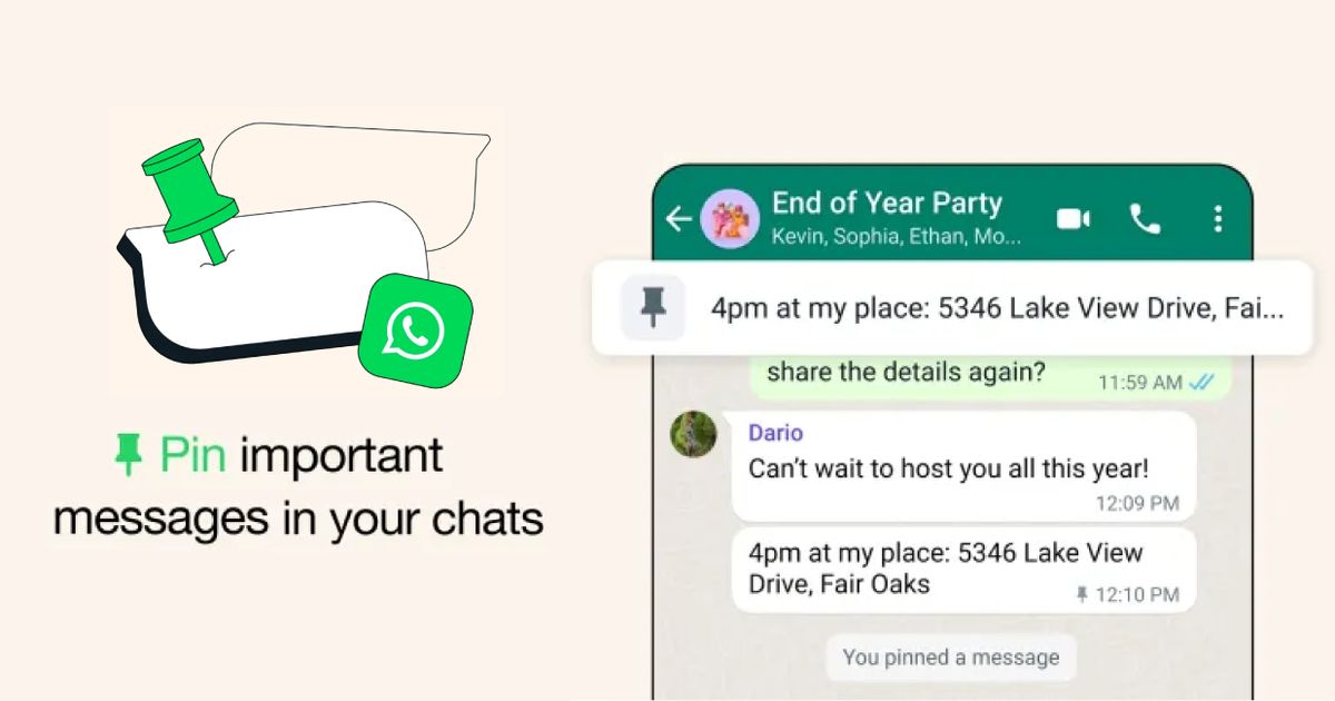 WhatsApp introduces pinned messages feature for individual and group ...