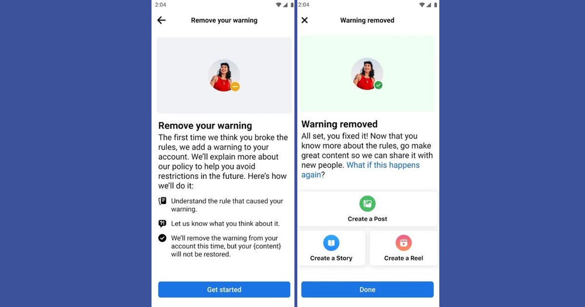 Facebook introduces a new tool to help Creators remove warnings with In ...