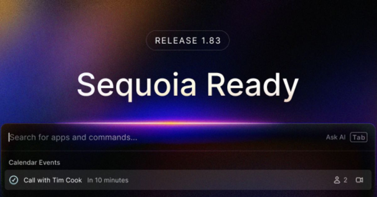 Raycast rolls out Sequoia update for improved stability | AlternativeTo