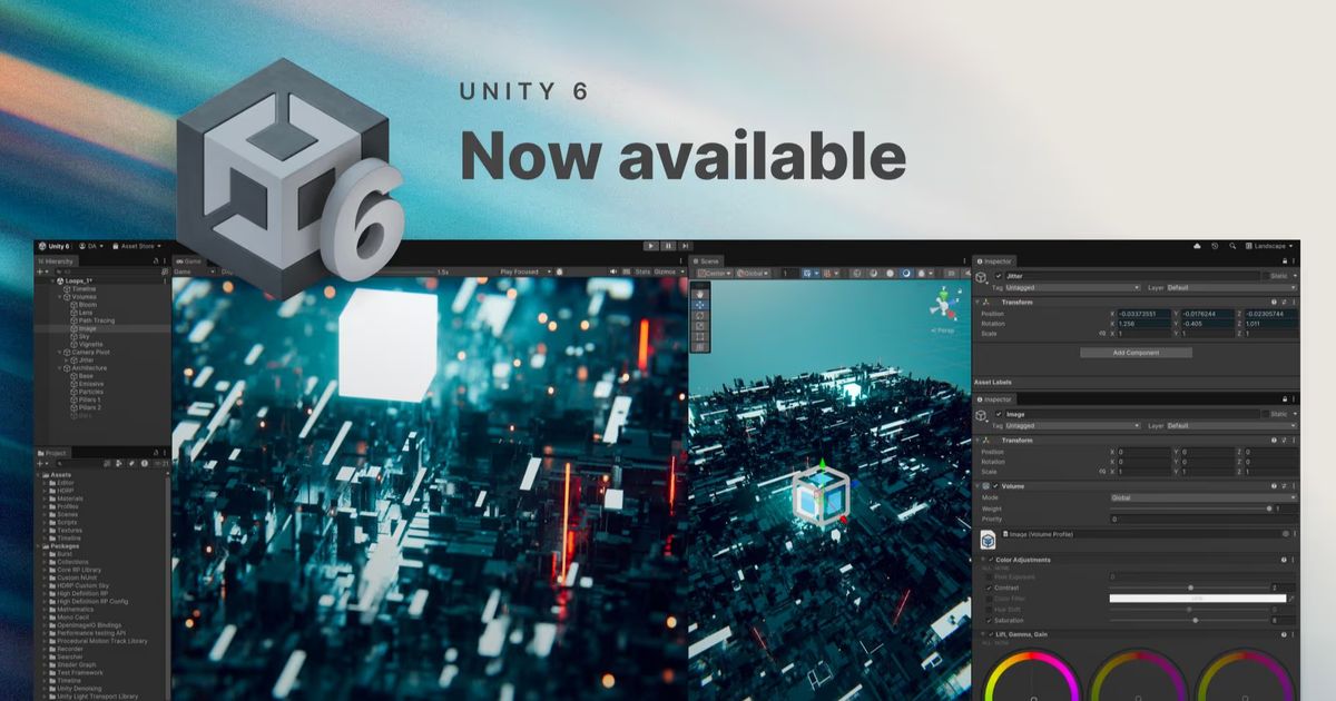 Unity 6 released with advanced graphics, multiplayer workflows, faster ...