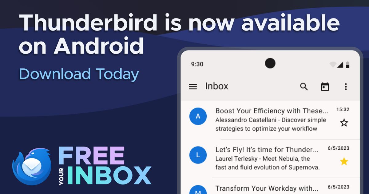 Thunderbird has just released the first stable version for Android ...