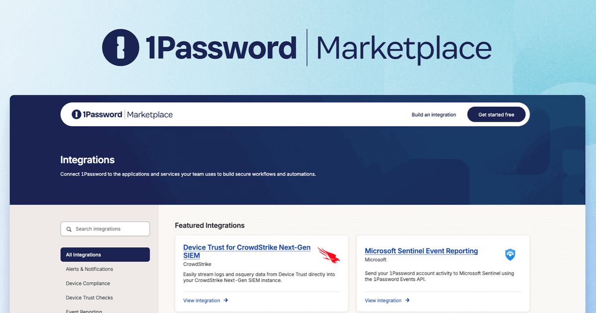 1Password launches a marketplace to simplify access to all its third ...