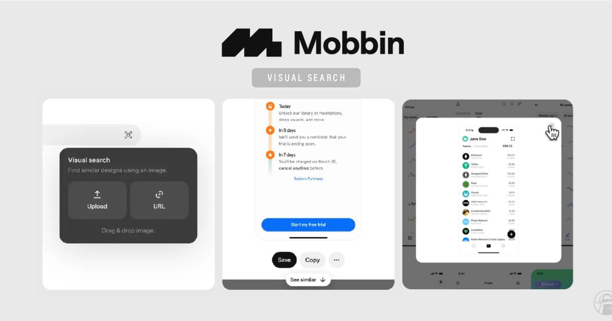 Mobbin introduces Visual Search with screenshot uploads for similar ...