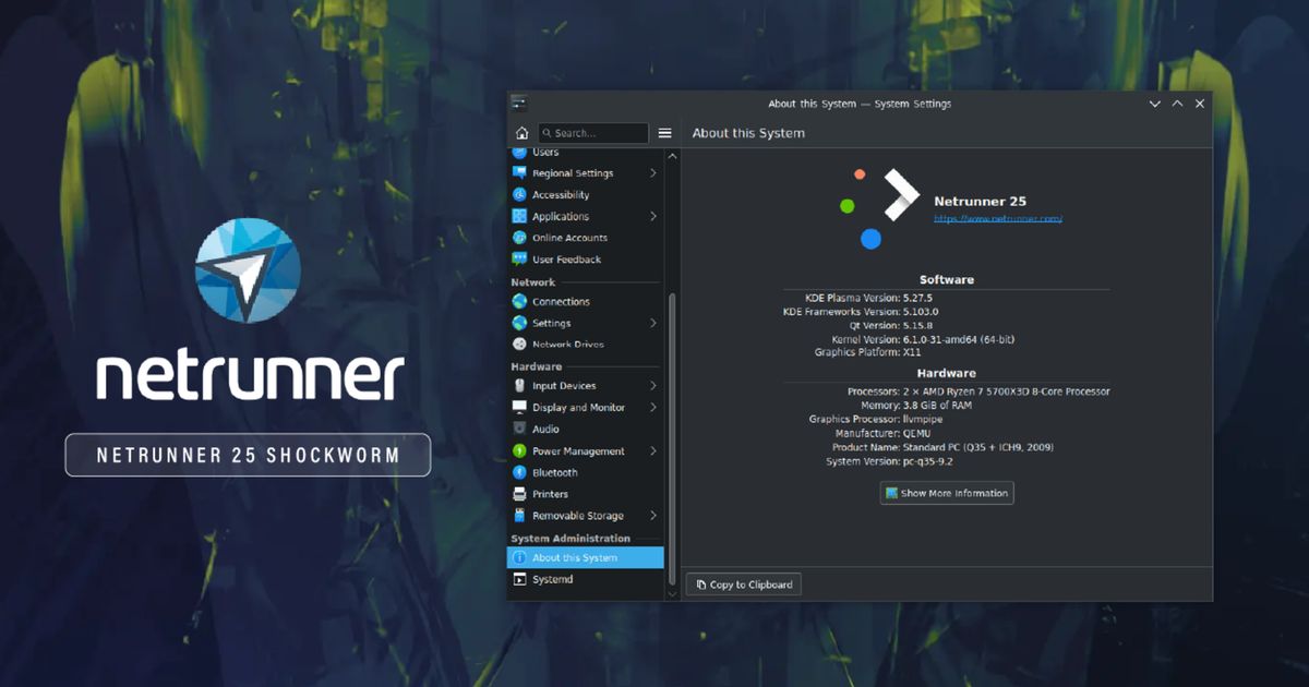 Netrunner 25 Shockworm revives with Debian 12 base & KDE 5.27.5 ...