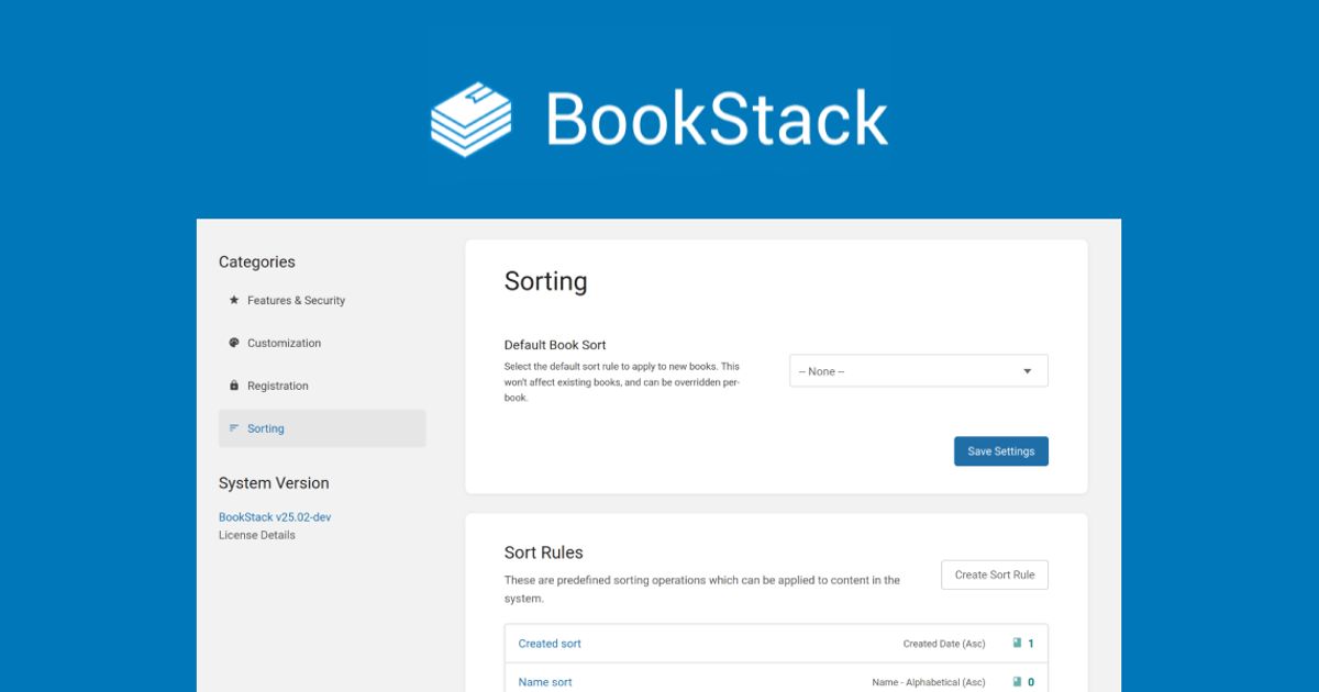 BookStack 25.02 released with new sorting rules, improved theme system ...