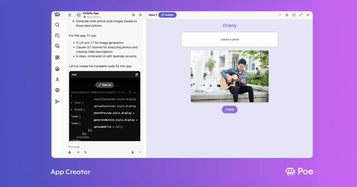 Poe now lets users build and share AI-powered applications that use the ...