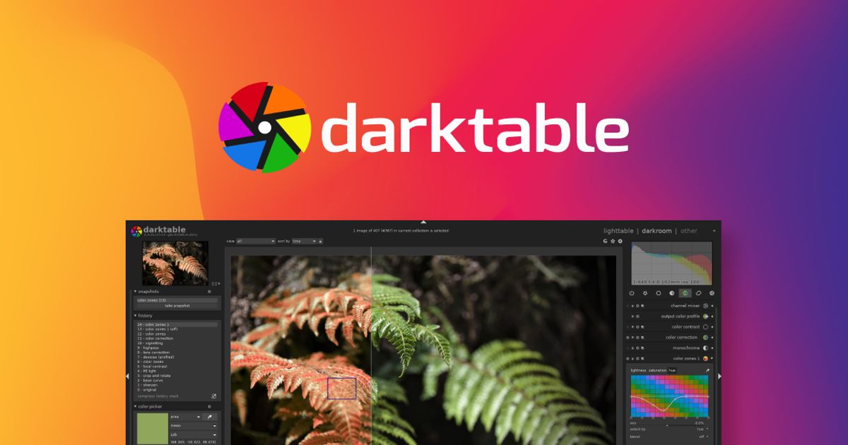 darktable 5.2 released with side-by-side snapshot viewing, multi-preset ...