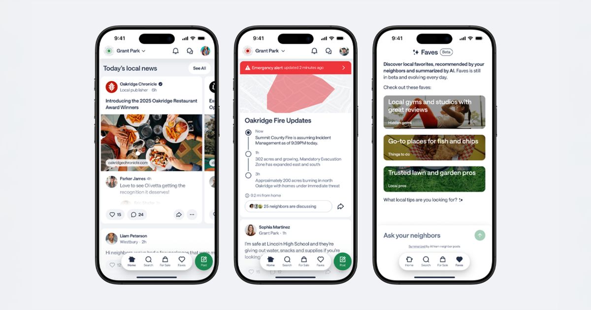 Nextdoor's latest redesign adds safety alerts, local news, and AI ...