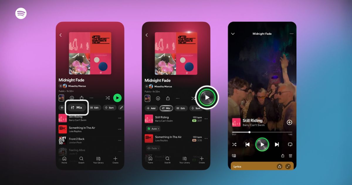 Spotify adds custom playlist mixes with song transitions for Premium ...