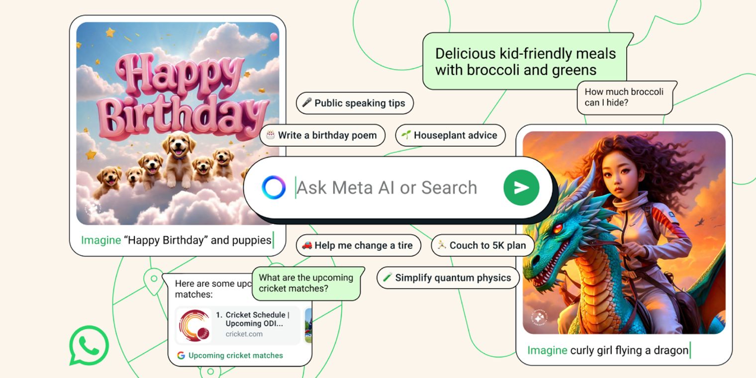 MetaAI debuts on WhatsApp, IG, FB & Messenger, with AI Image Generation ...