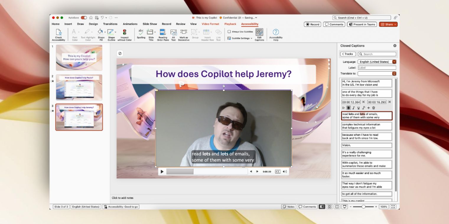 PowerPoint for Mac: new feature adds auto-captions to videos with ...