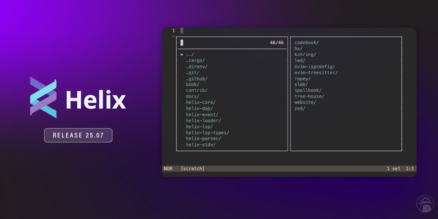 Helix 25.07 adds new file explorer and debuts tree-house for syntax ...