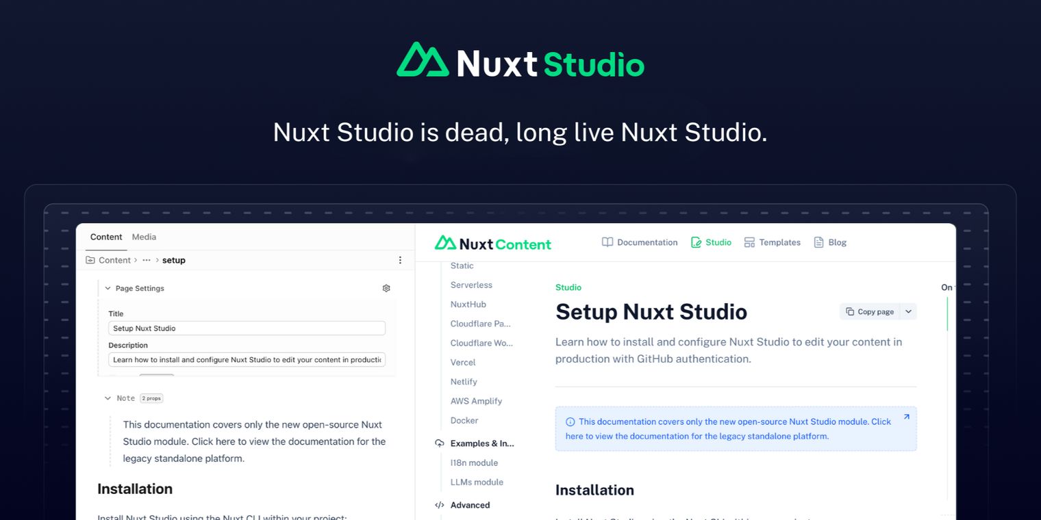 Nuxt Studio 1.0 launches with several enhancements for in-production ...