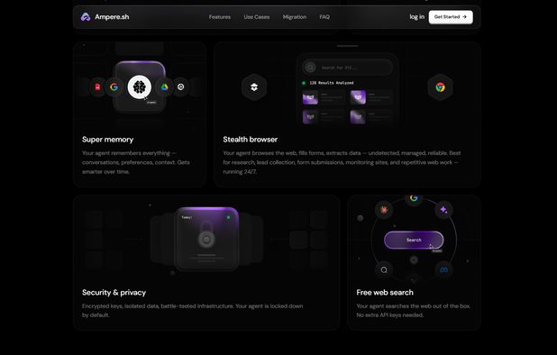 Ampere.sh: We host and manage your OpenClaw AI agent. | AlternativeTo