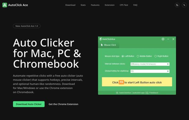 AutoClick Ace: Lightweight auto clicker (auto mouse clicker) with ...