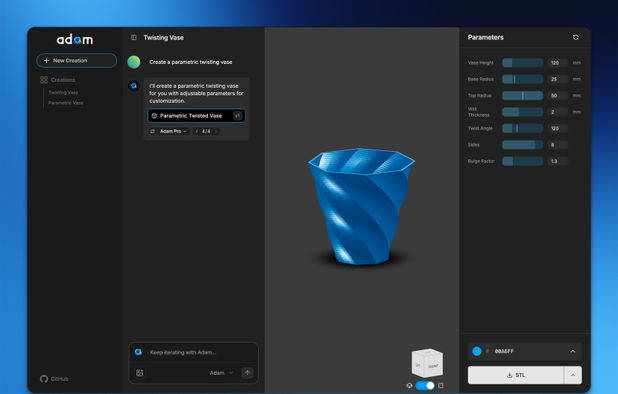 CADAM: The open source text to CAD web app | AlternativeTo