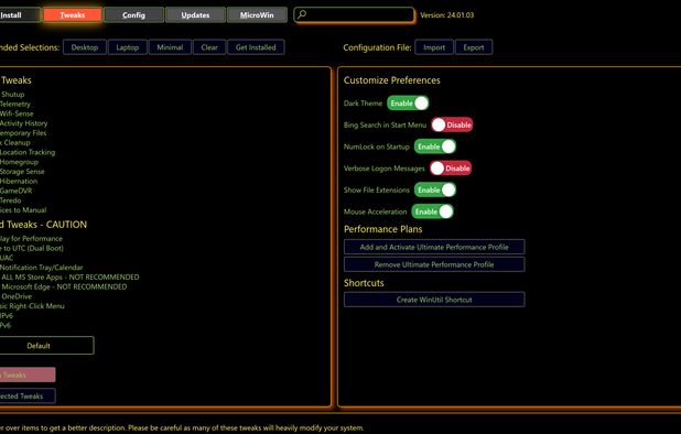 Chris Titus Tech's Windows Utility: (winutil) - Install Programs ...