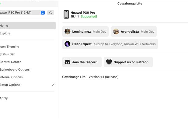 Cowabunga Lite: A jailed customization toolbox for iOS 15+ on all ...