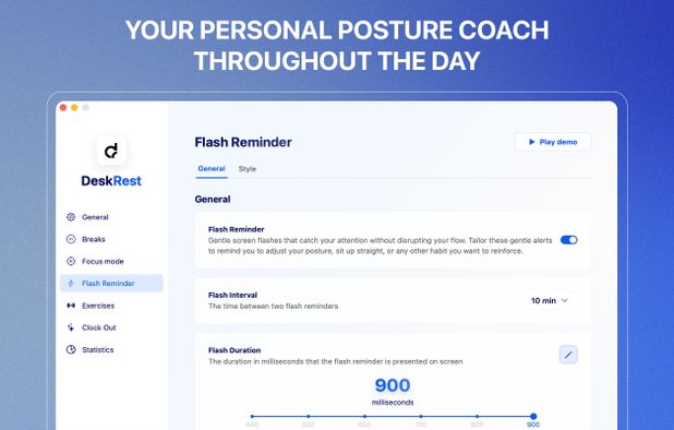 DeskRest: MacOS tool for personalized break reminders and posture ...