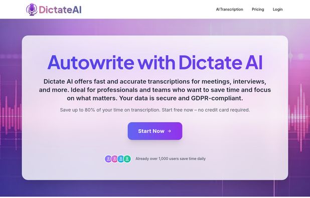 Diktat AI: Fast, Accurate, Secure Transcriptions | AlternativeTo