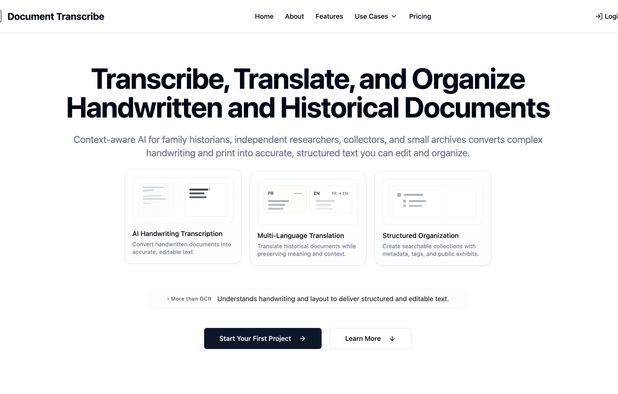 Document Transcribe: Built for family historians, researchers ...