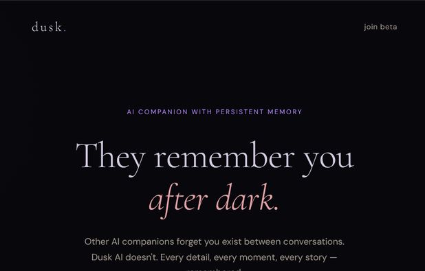 Dusk AI: Character.AI alternative with persistent long-term memory ...