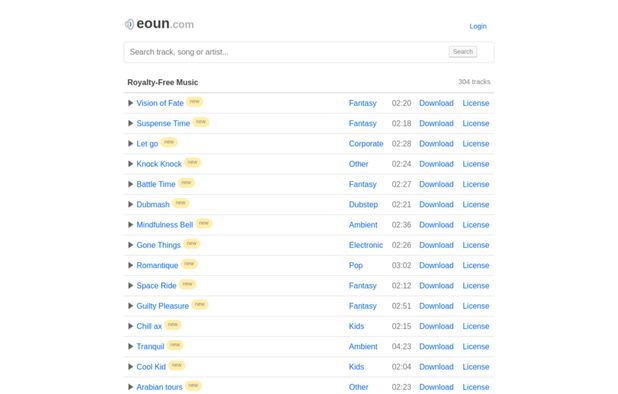 eoun.com: Eoun.com is an Audio Music Library with FREE licensed music ...