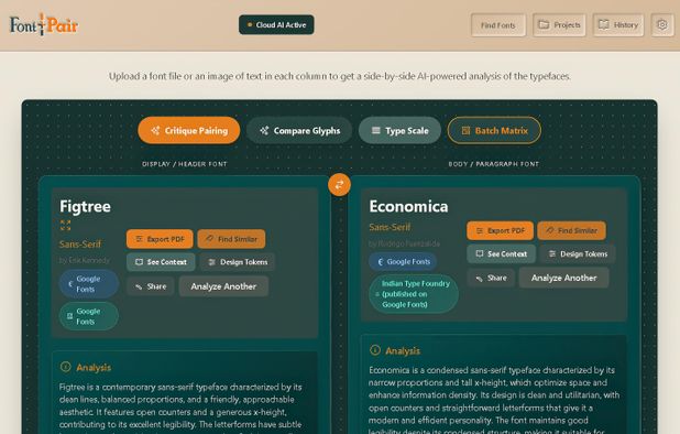 Font Pair AI: AI-powered font analysis and pairing critique tool with ...