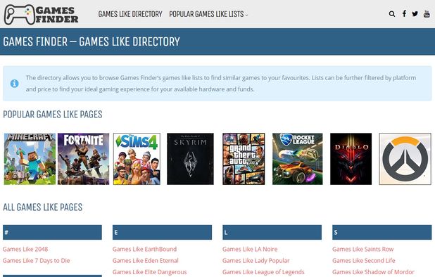 Games Finder: (gameslikefinder) is a video game recommendation website ...