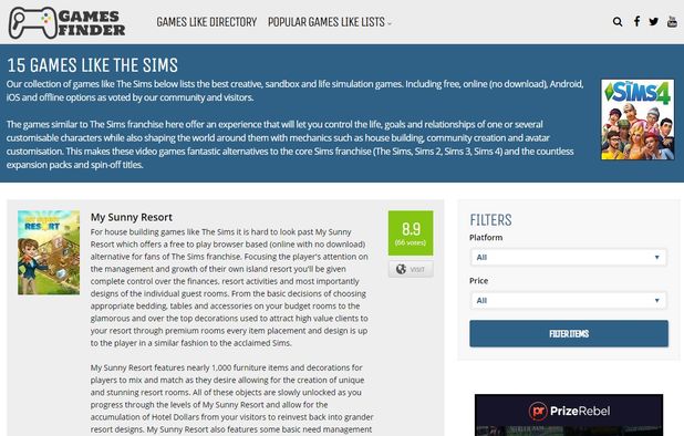 Games Finder: (gameslikefinder) is a video game recommendation website ...