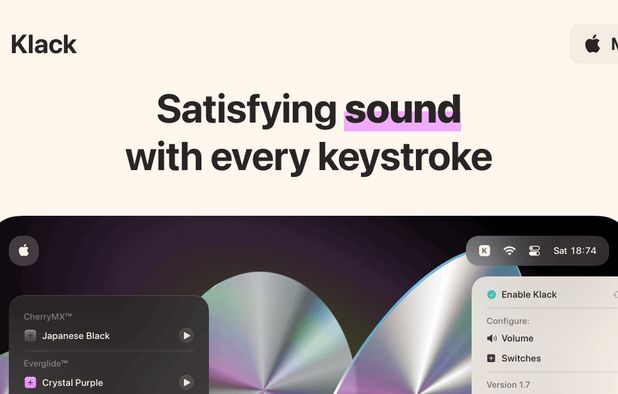 Klack: Satisfying sound with every keystroke | AlternativeTo