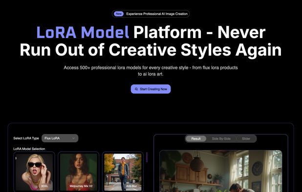 LoRA Model: Professional LoRA AI image platform with 500+ creative ...