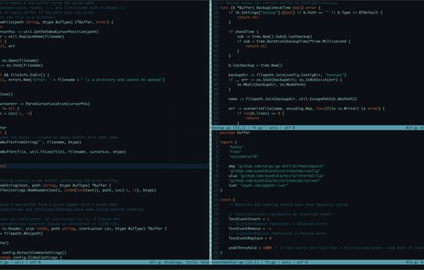 Micro: Terminal-based text editor that aims to be easy to use and ...