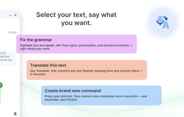 milc: AI text editing app for Mac and Windows that lets you edit ...
