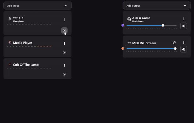 MIXLINE: Audio mixing software that performs audio routing, mixing, and ...