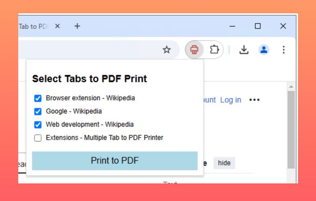 Multiple Tab to PDF Printer: Save multiple open tabs as individual PDFs ...