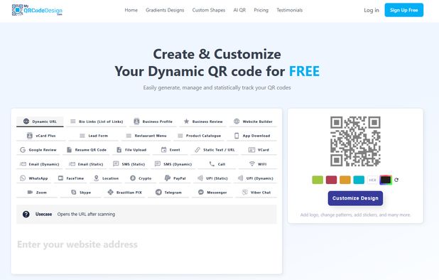 MyQRCodeDesign: Create & customize your dynamic QR code. | AlternativeTo