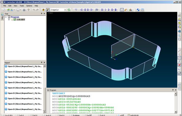 NC-Corrector: Freeware G-Code editor. Simple G-code editor, backplotter ...