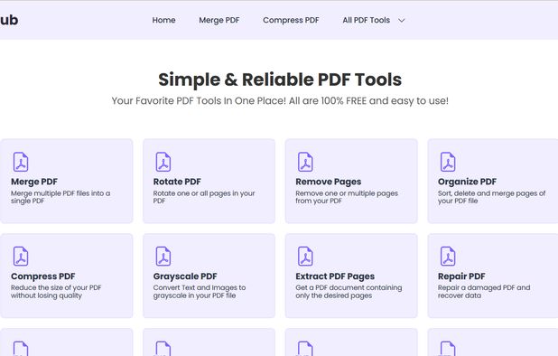 PDF Nest Hub: Free online tool for converting, merging, compressing ...