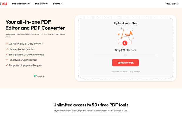 PDFAid: All-in-one, browser-based platform | AlternativeTo