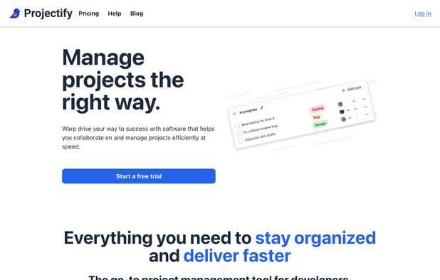 Projectify: Free software project management | AlternativeTo