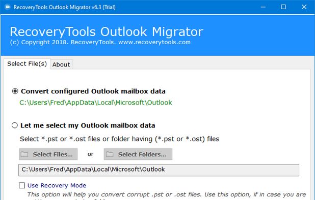 RecoveryTools Outlook PST Migrator: A reliable PST migration tool to ...