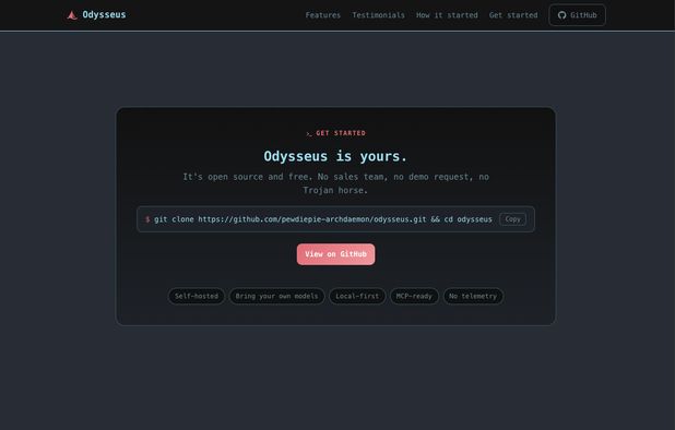 Odysseus: Local AI chat interface for privacy-first model interaction ...