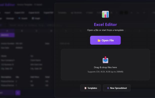VE4 Excel Editor: Free online Excel editor with real-time editing ...