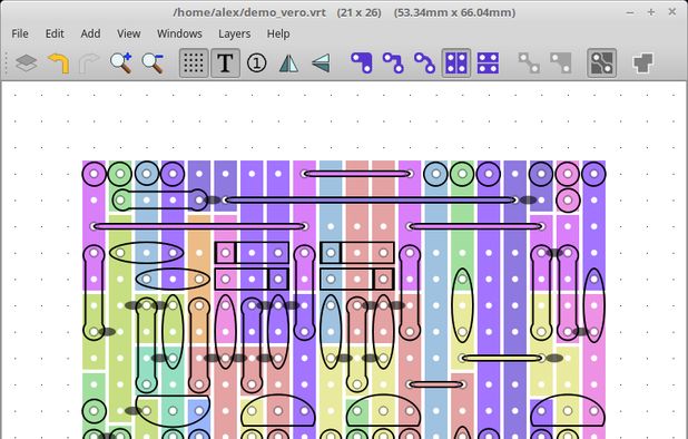 VeroRoute: Cross-platform software for Veroboard (stripboard ...