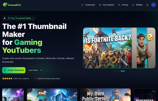 VisualKit: AI-powered visuals for thumbnails, ads, social posts, icons ...