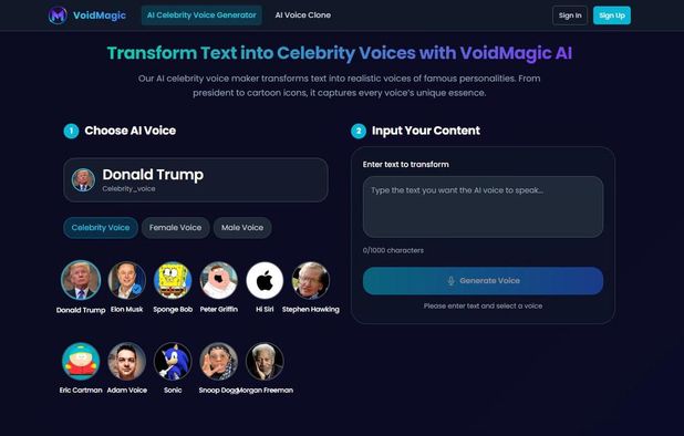 Void Magic: VoidMagic’s free AI tool instantly transforms text into ...
